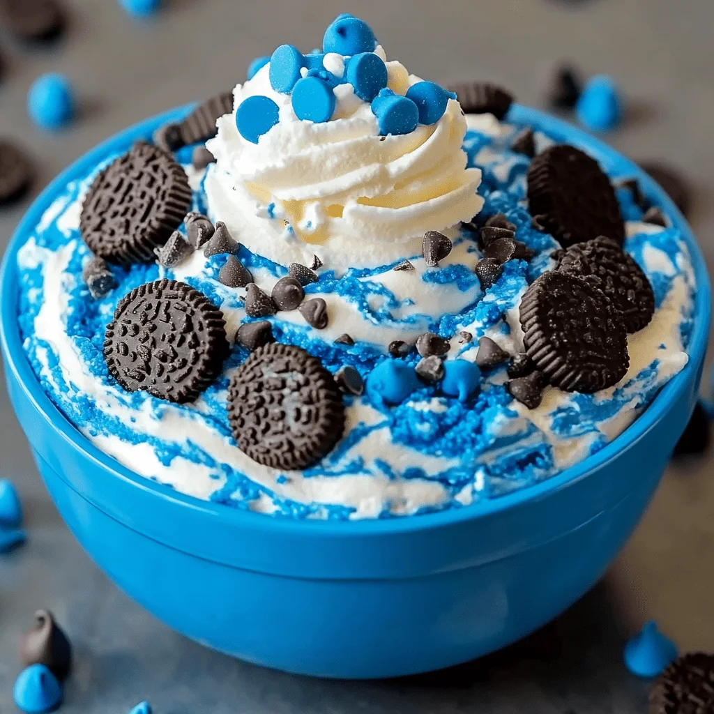 Irresistible Cookie Monster Fluff for Parties and More - The Tasty Fork