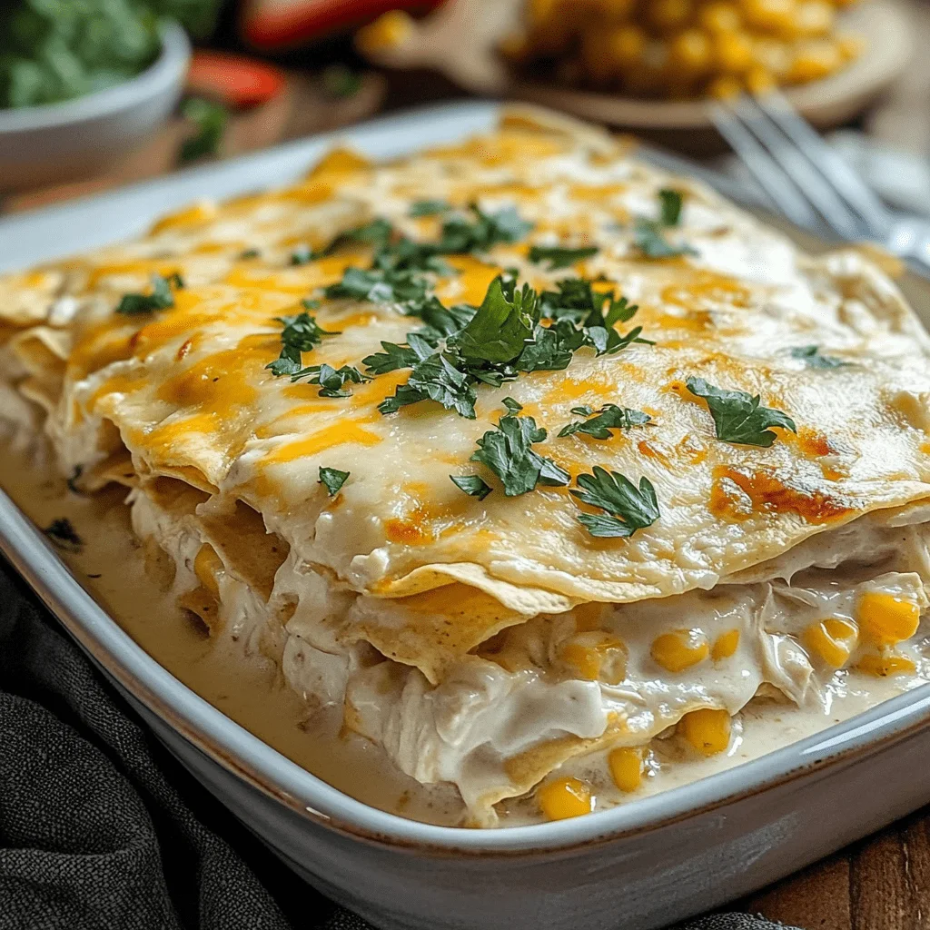 Creamy and Cheesy White Chicken Enchiladas for Any Night - The Tasty Fork