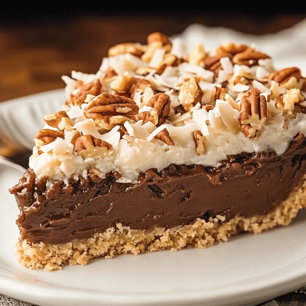 No Bake German Chocolate Pie Recipe With Oreo Crust - The Tasty Fork