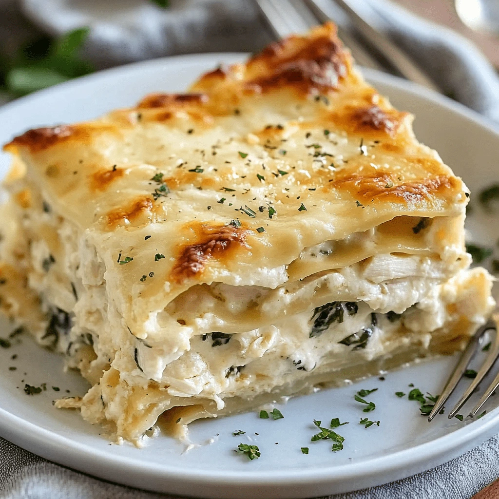 Easy Cheesy Chicken Lasagna Your Family Will Devour - The Tasty Fork