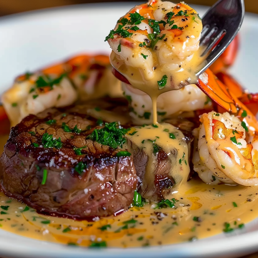 Surf And Turf with Lobster Sauce How To Master Steak And Seafood At ...