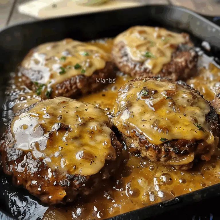 Amish Poor Mans Hamburger Steaks with Onion Gravy - The Tasty Fork
