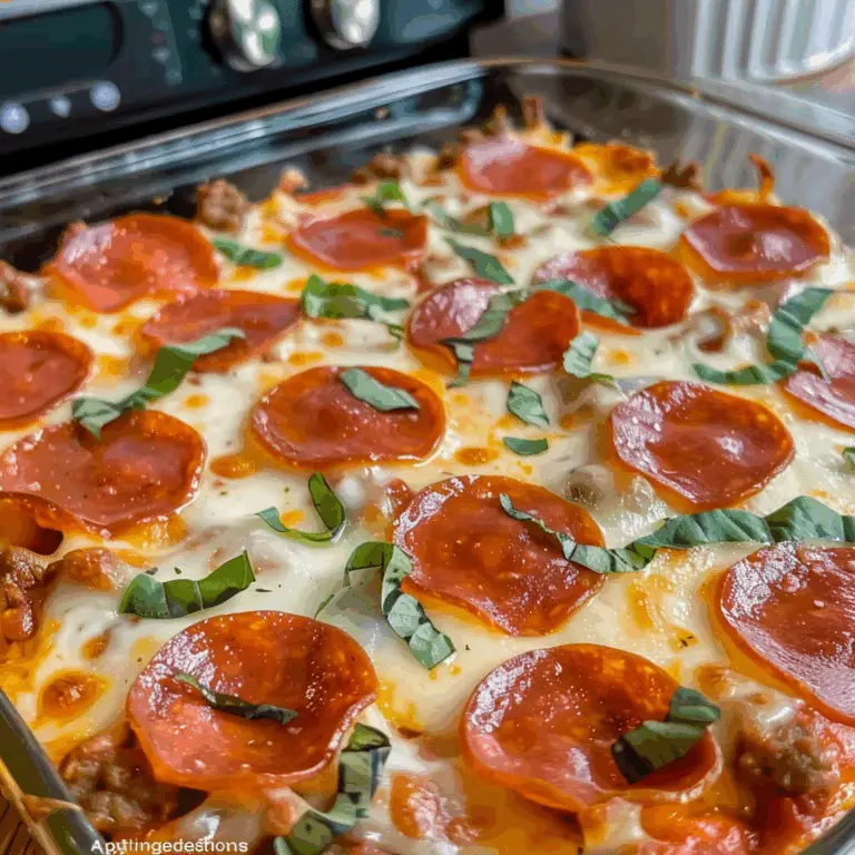 Keto Pizza Casserole with Sausage Pepperoni and Cheese - The Tasty Fork