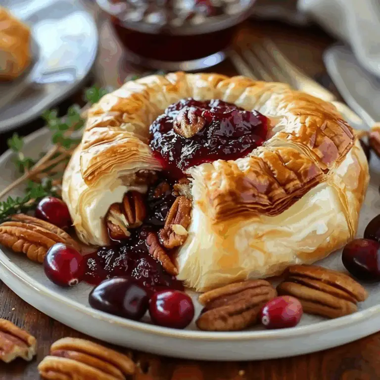 Baked Brie in Puff Pastry with Cranberry Pepper Jelly and Pecans - The ...