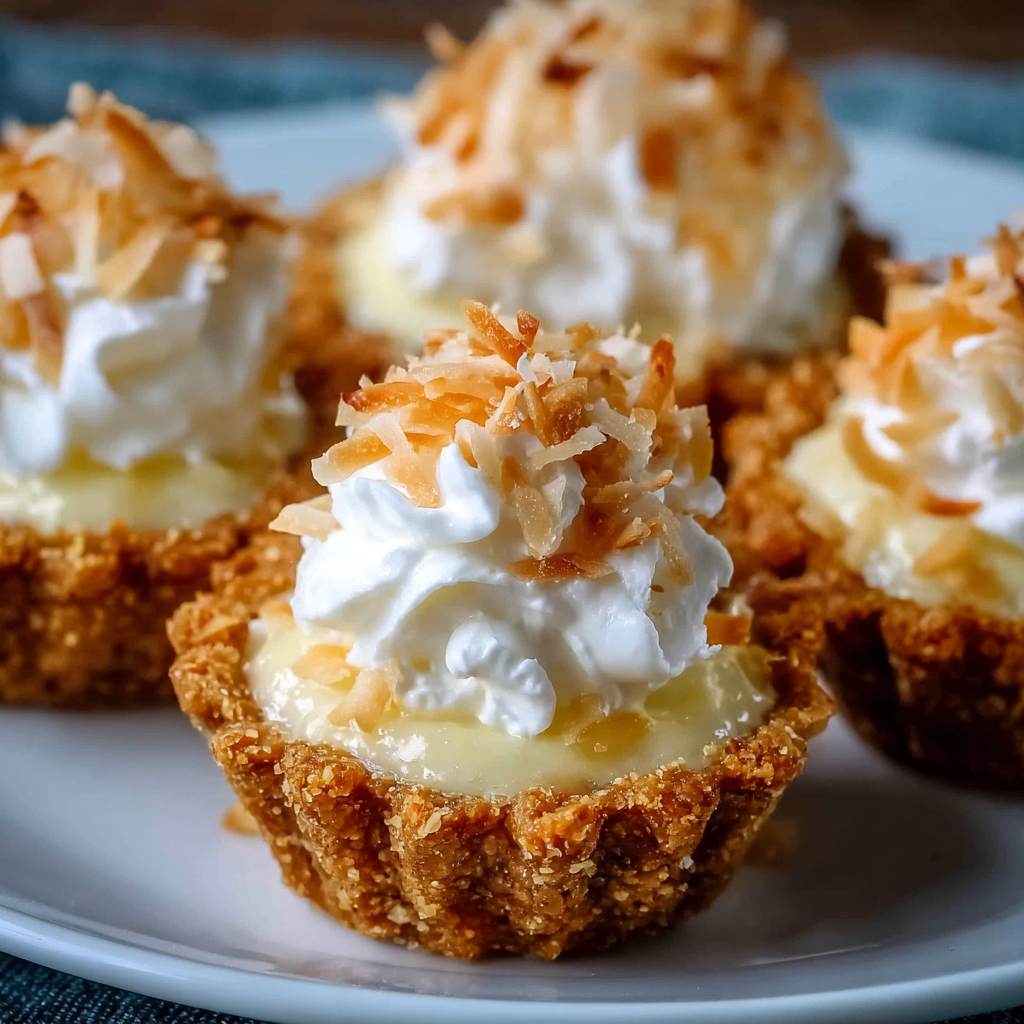 Coconut Cream Pie Cookie Cups Silky Coconut Filling in Crisp Cookie ...