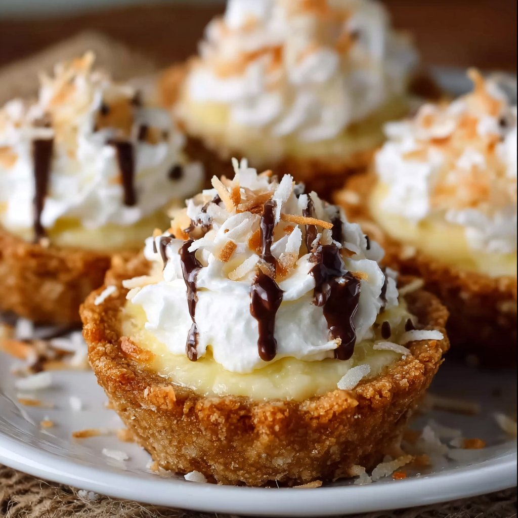 Coconut Cream Pie Cookie Cups Silky Coconut Filling in Crisp Cookie ...