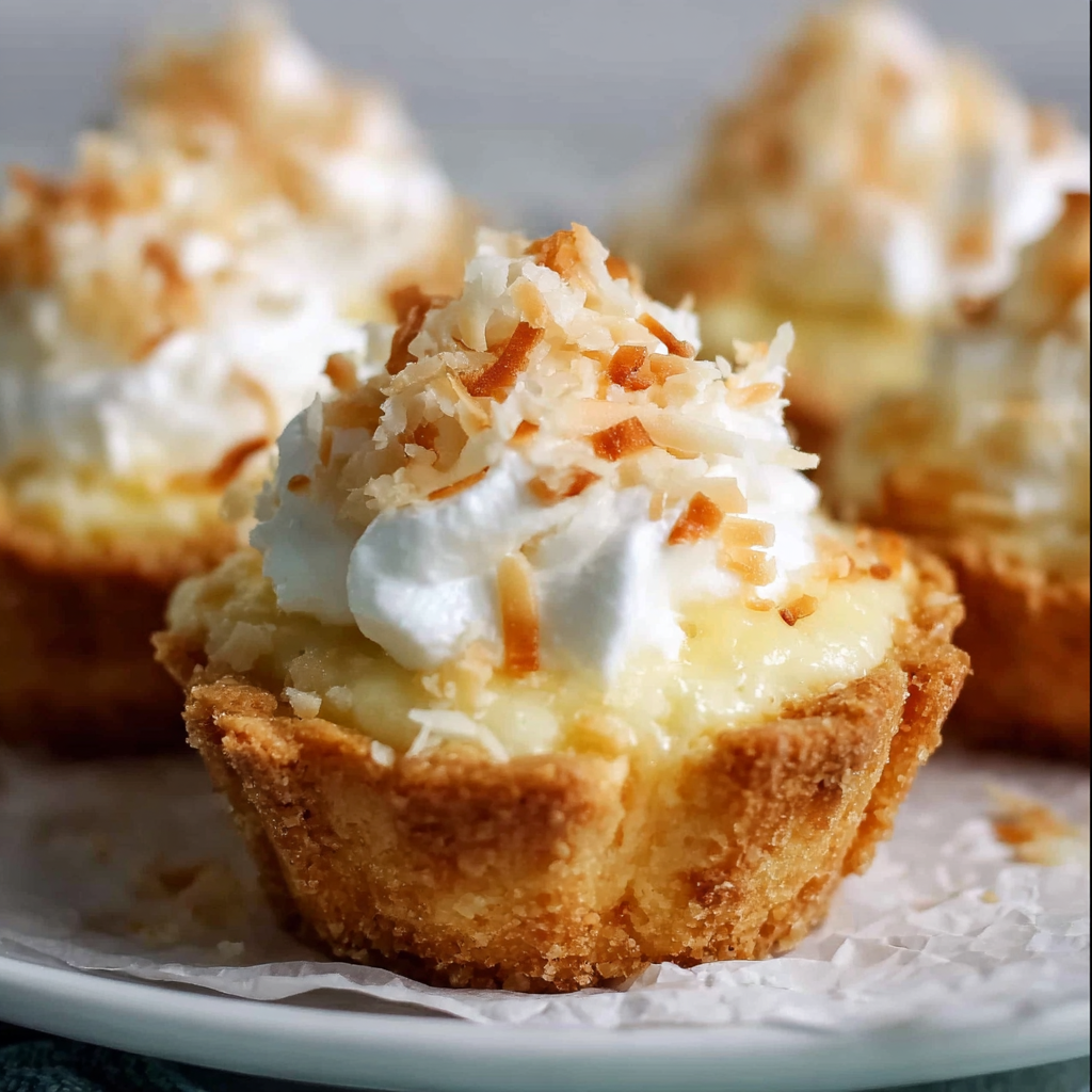 Coconut Cream Pie Cookie Cups Silky Coconut Filling in Crisp Cookie ...