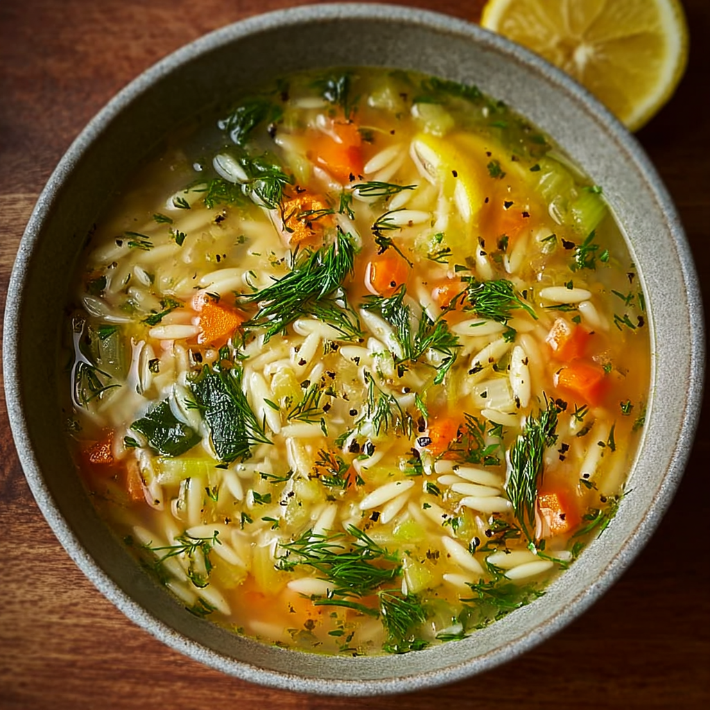 Orzo and Vegetable Soup with Lemon and Dill Easy One Pot - The Tasty Fork