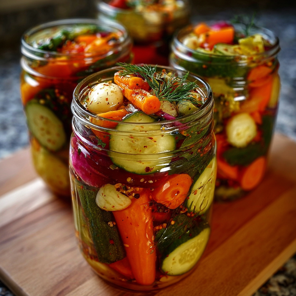 Quick Refrigerator Pickled Vegetables A Pickled Vegetables Recipe for Crunchy Fridge Pickles ...