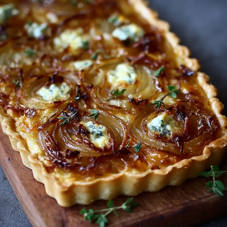 Caramelized Onion and Cheese Tart Flaky Puff Pastry with Gruyere and ...