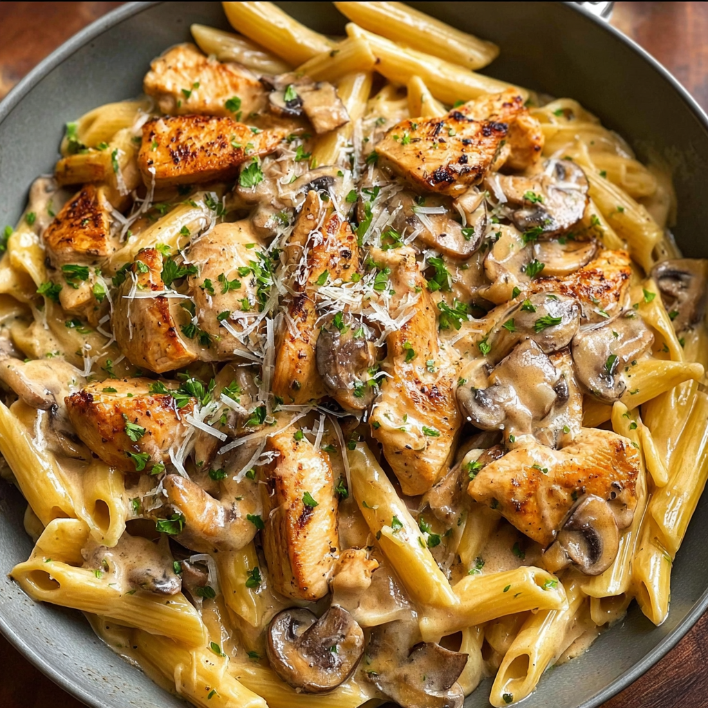 Creamy Chicken Marsala Pasta An Easy Chicken Marsala Pasta Recipe - The ...