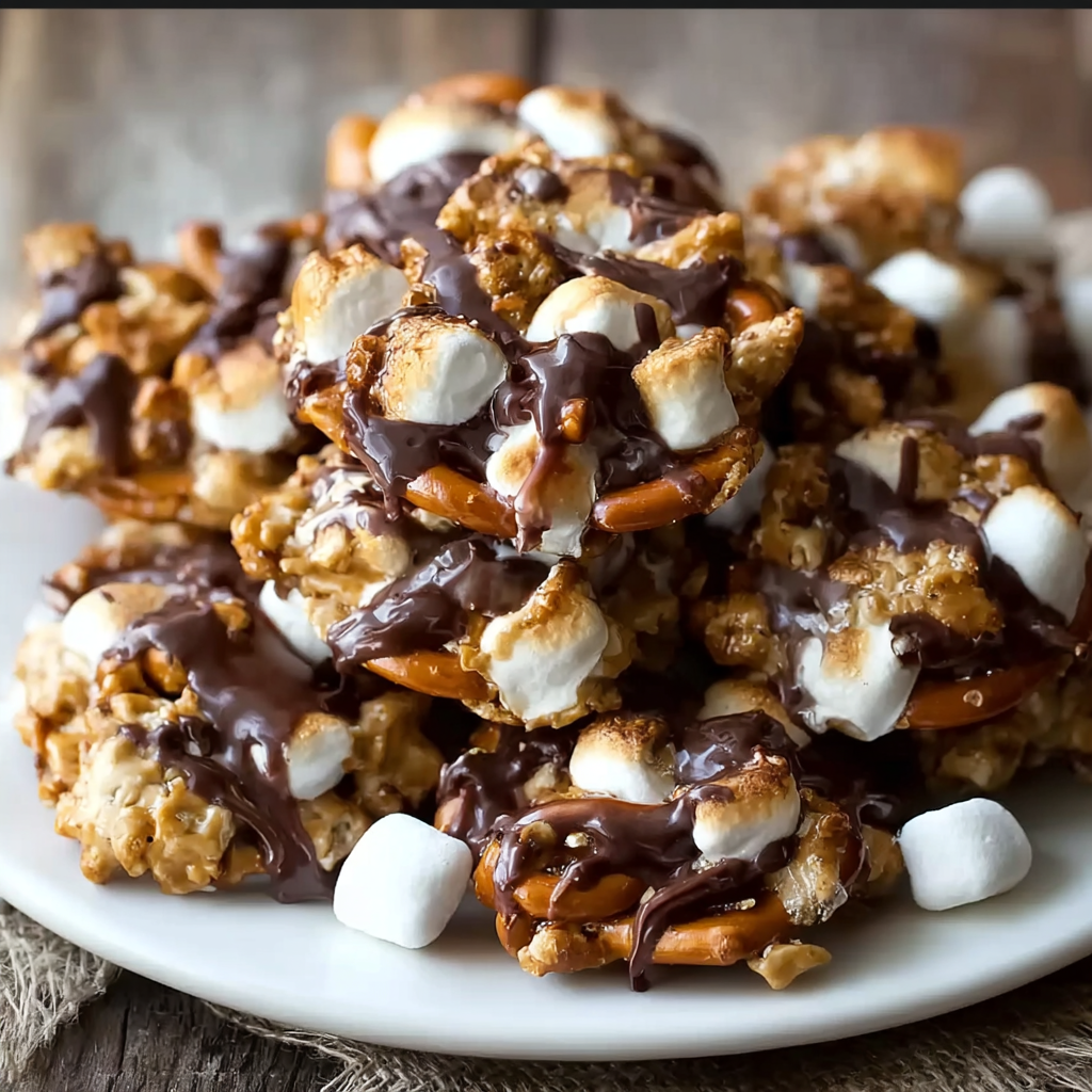 No-Bake S’mores Pretzel Clusters: The Easiest Sweet & Salty Snack - The ...