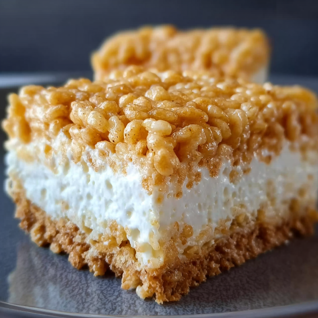 Easy Rice Krispies Cheesecake Recipe – No Oven Needed! - The Tasty Fork