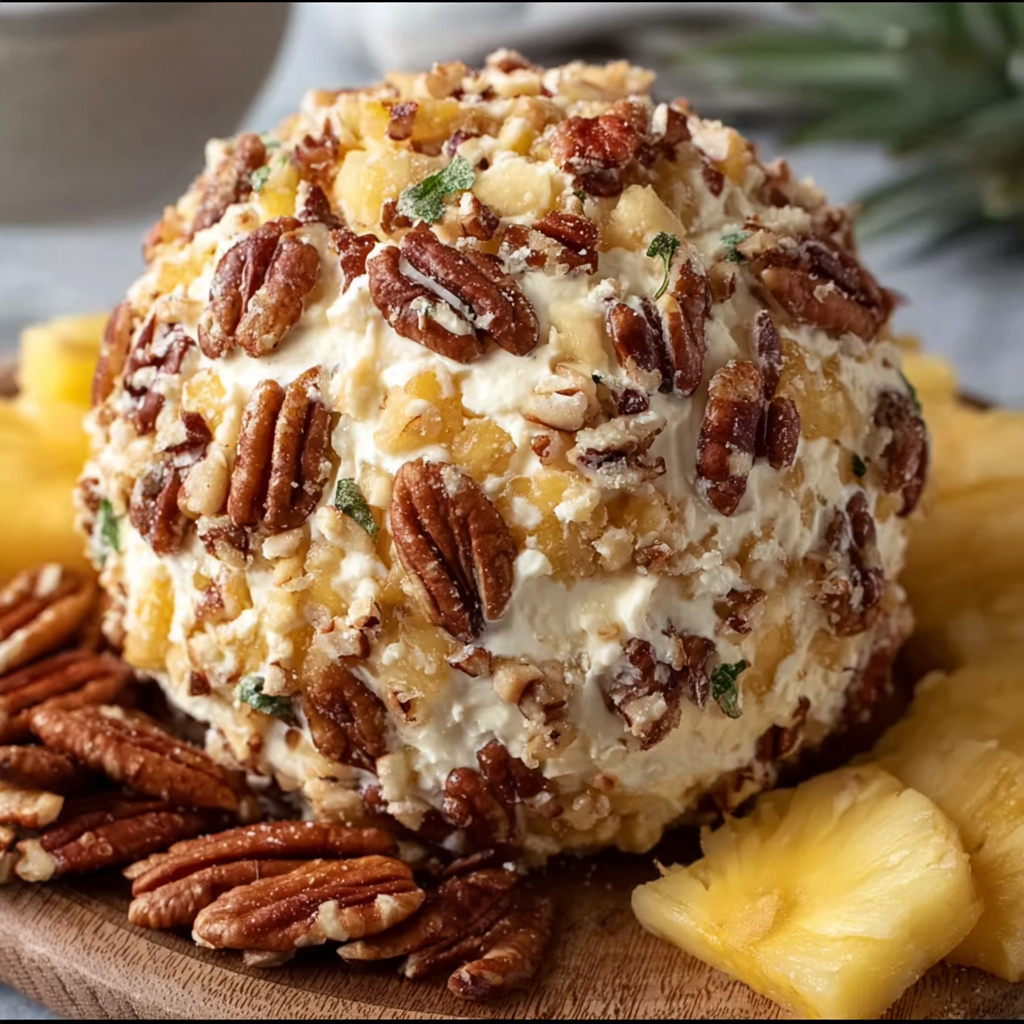 How to Make a Pineapple Pecan Cheese Ball for the Holidays - The Tasty Fork
