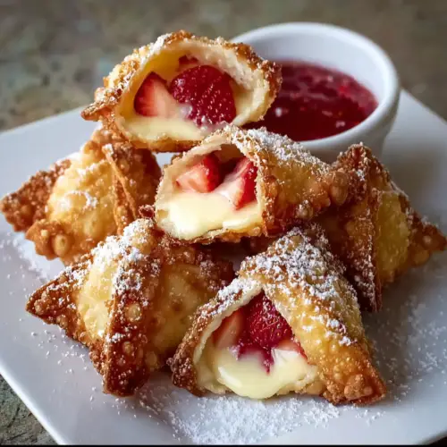 How to Make Deep Fried Strawberry Cheesecake Wonton Bites - The Tasty Fork