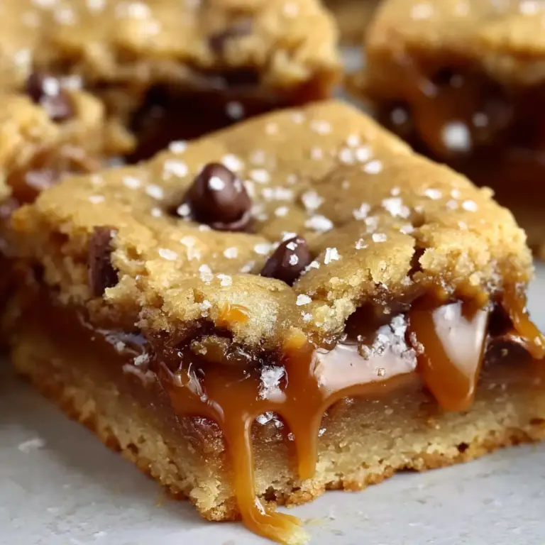 Chewy Salted Caramel Chocolate Chip Cookie Bars – Bakery Style Dessert ...