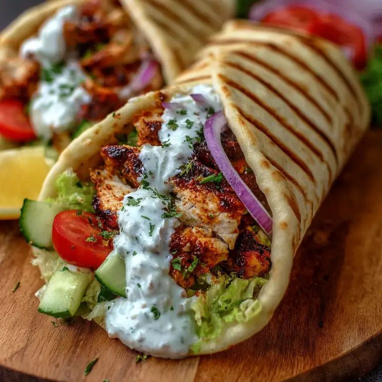 Greek Grilled Chicken Gyro Wraps with Garlic Yogurt Sauce – Fresh ...